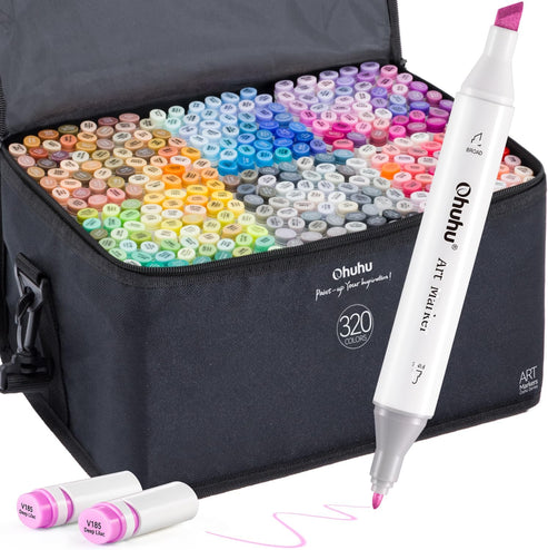 Ohuhu Oahu 320 Colours Dual Tip Alcohol Art Markers – MoonArt